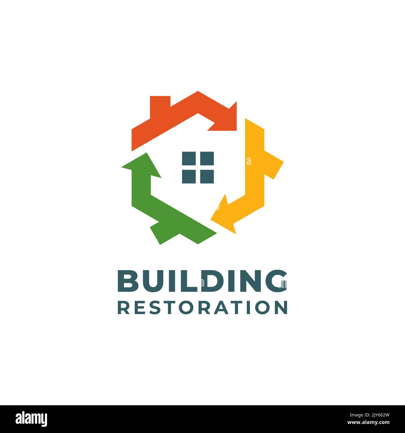 Building Restoration Logo Template Design. Home recovery logo from ...