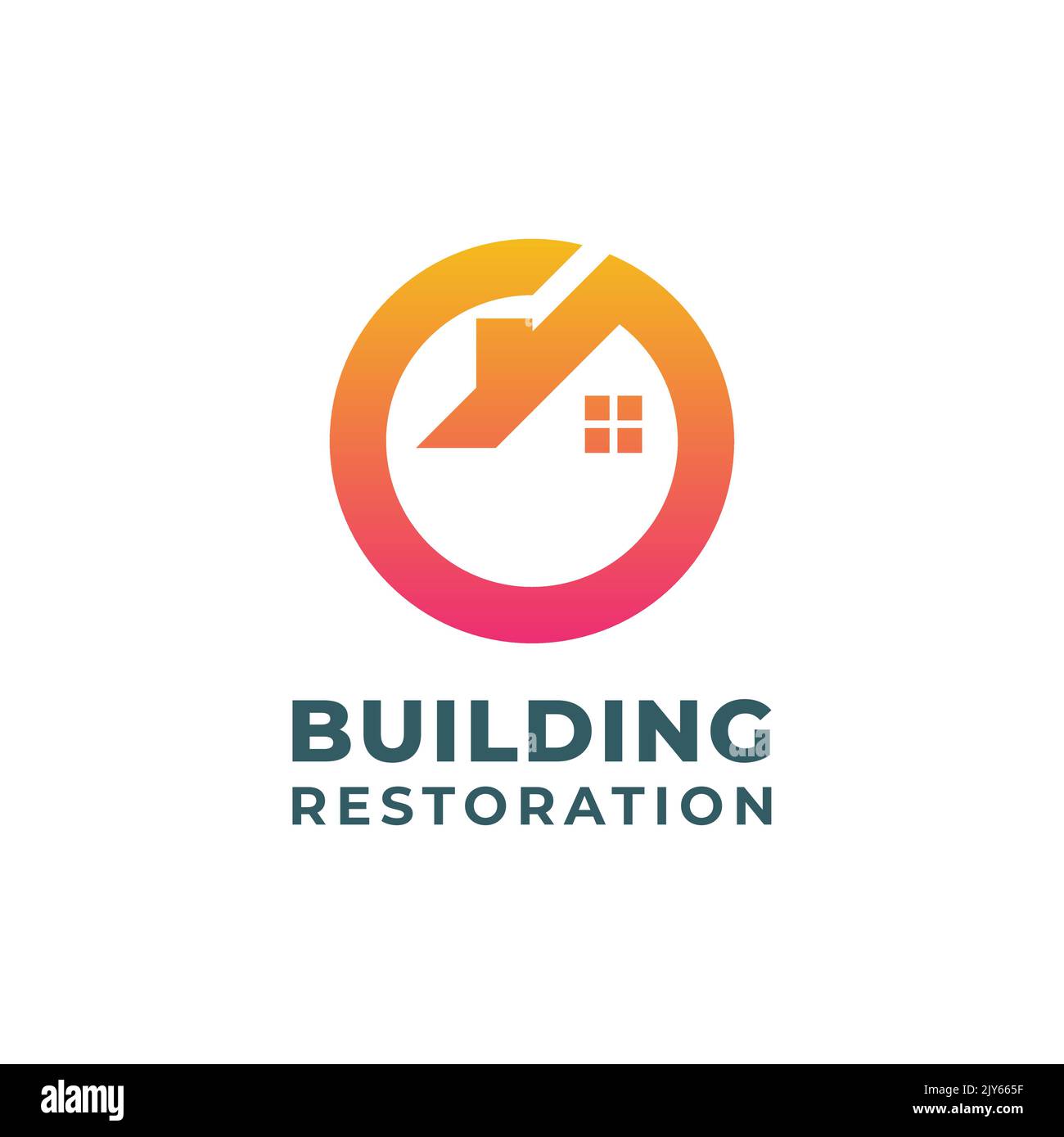 Building Restoration Logo Template Design. Home recovery logo vector ...