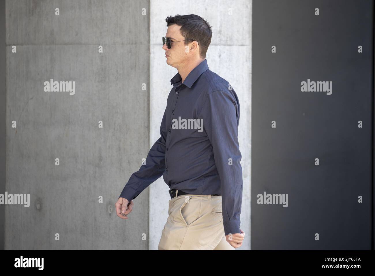 Alex John Beeston arrives at the Brisbane District Court in Brisbane ...