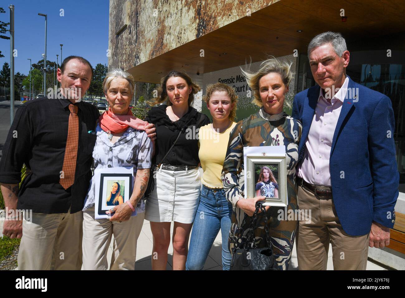 (L-R) Father of Caitlyn Fischer, Mark Fischer, Mother of Caitlyn ...
