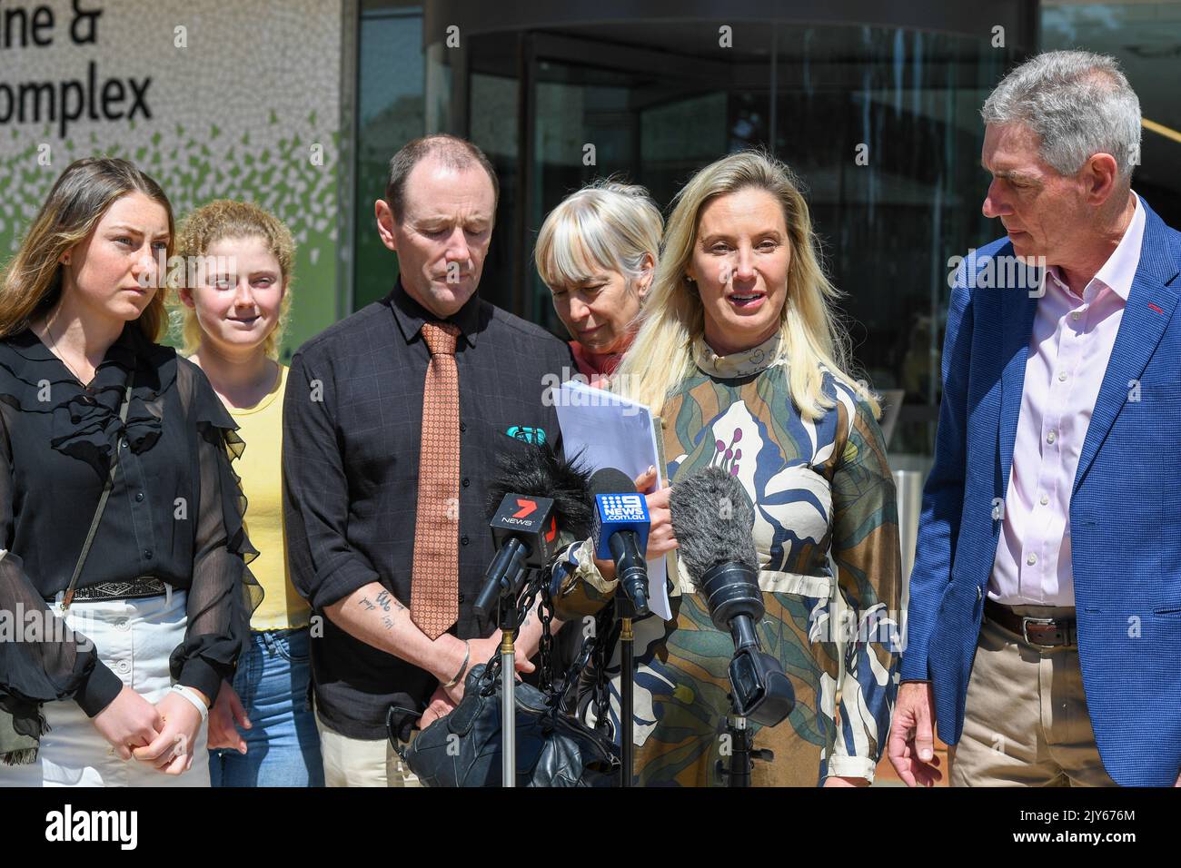 (L-R) Sister of Olivia Inglis, Antoinette Inglis, Sister of Olivia ...