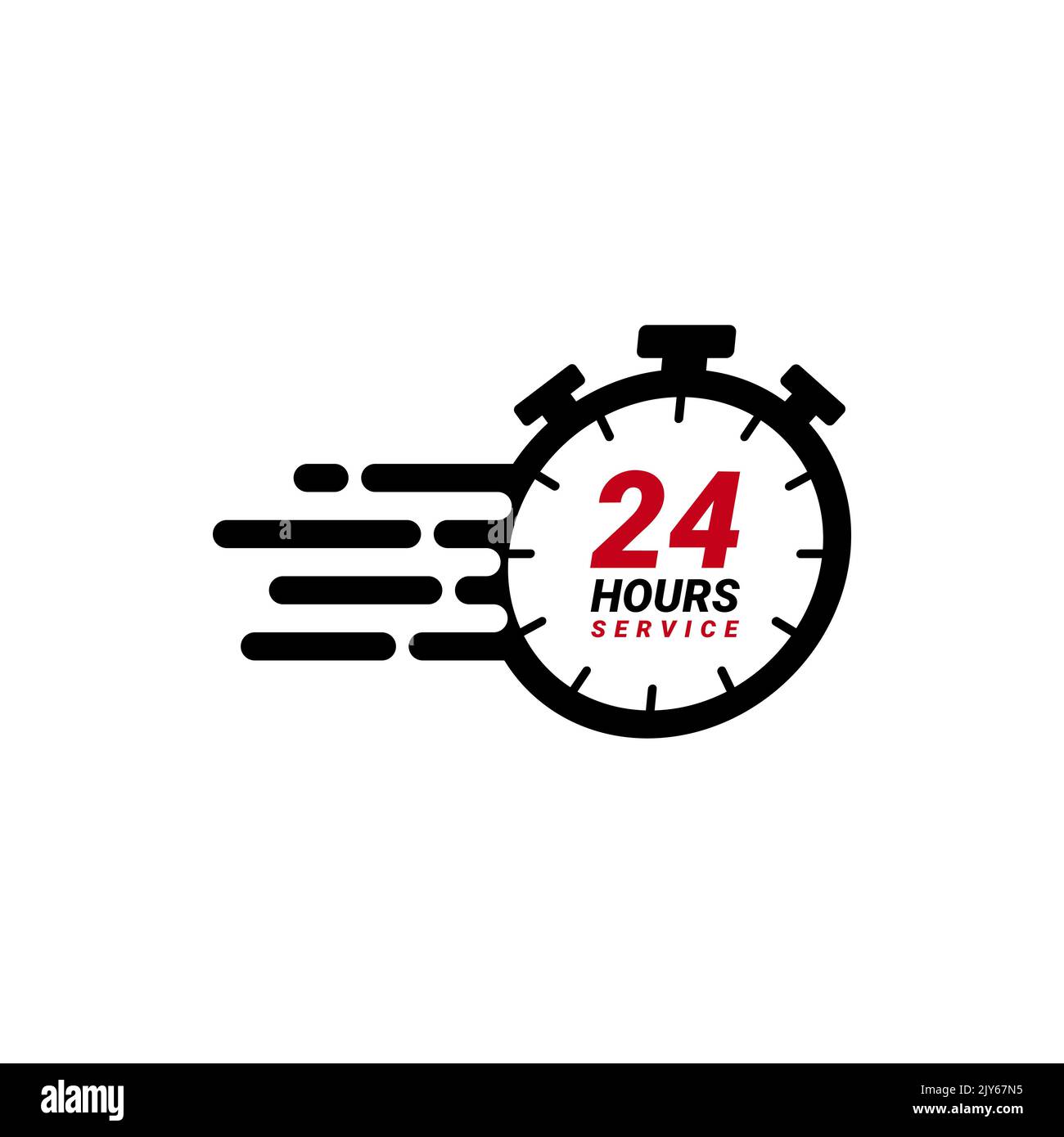 Twenty four hour service vector icon for your business. Logo element ...