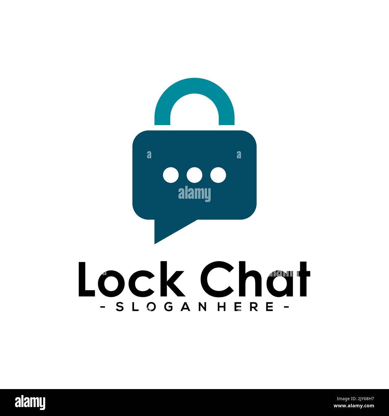 Lock Chat Logo Template Design. Chat Security vector illustration Stock ...