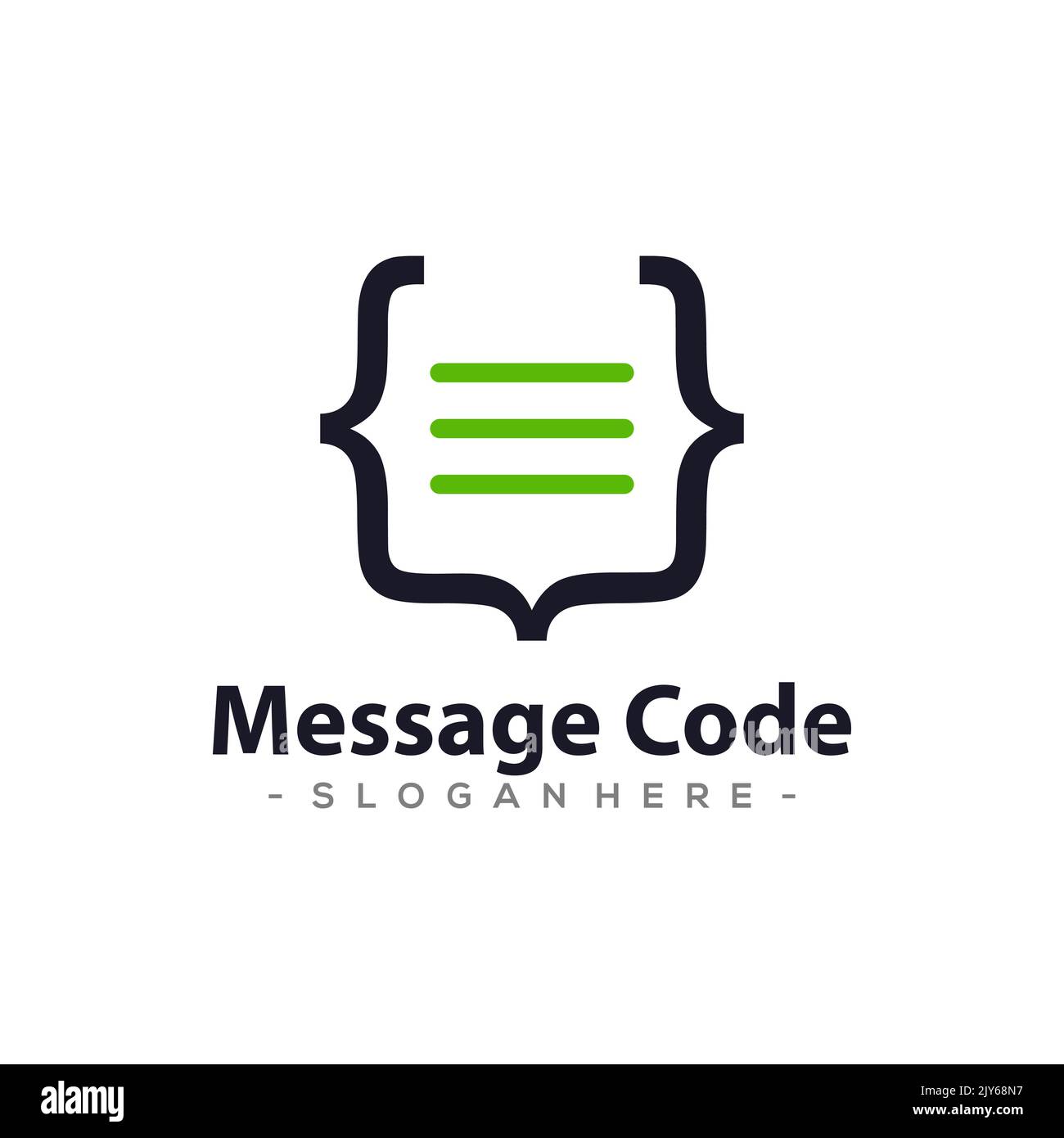 Message Code Logo Template Design. Vector illustration Stock Vector ...