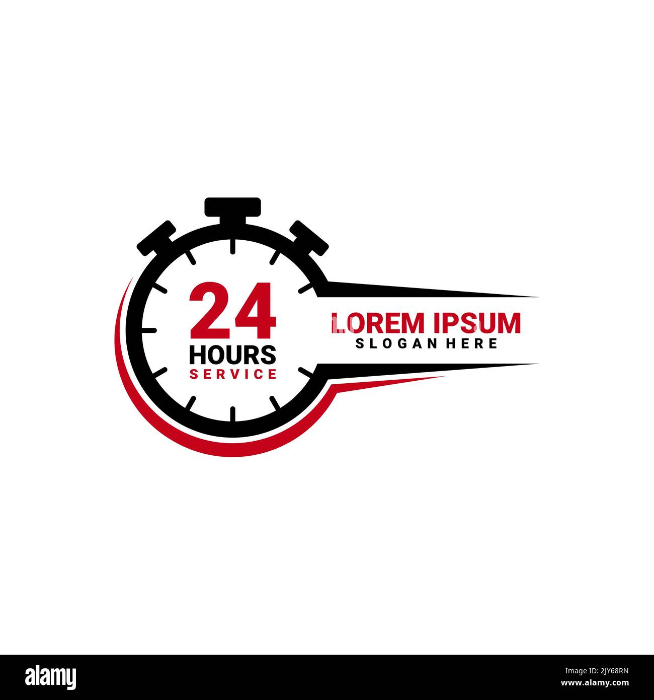 Twenty four hour service vector icon for your business. Logo element ...