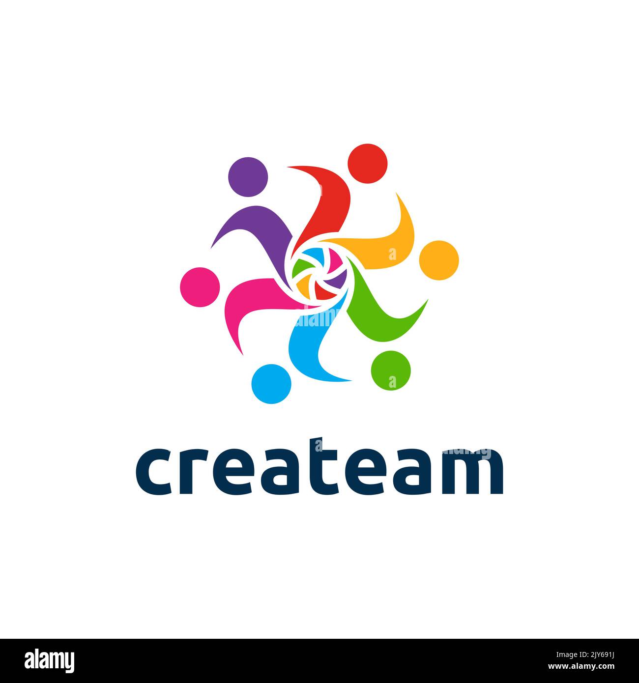 Creative Teamwork Logo Template Design. Combined with photo lens icon ...
