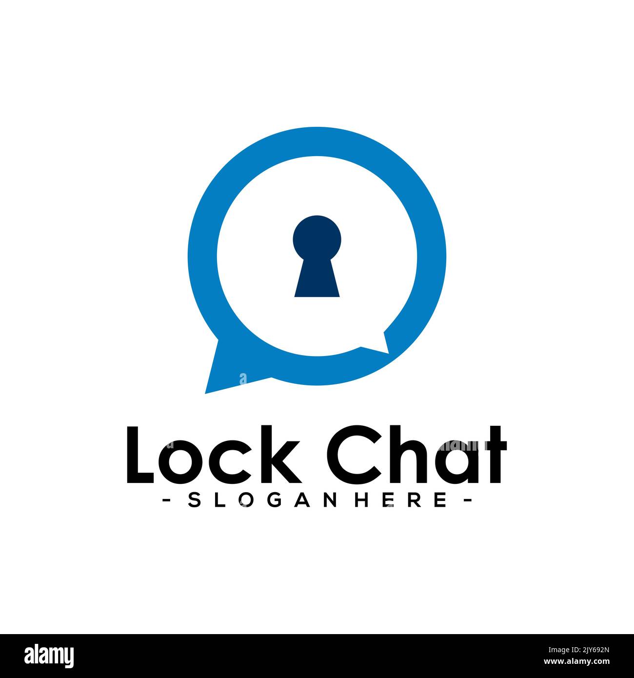 Lock Chat Logo Template Design. Chat Security vector illustration Stock ...