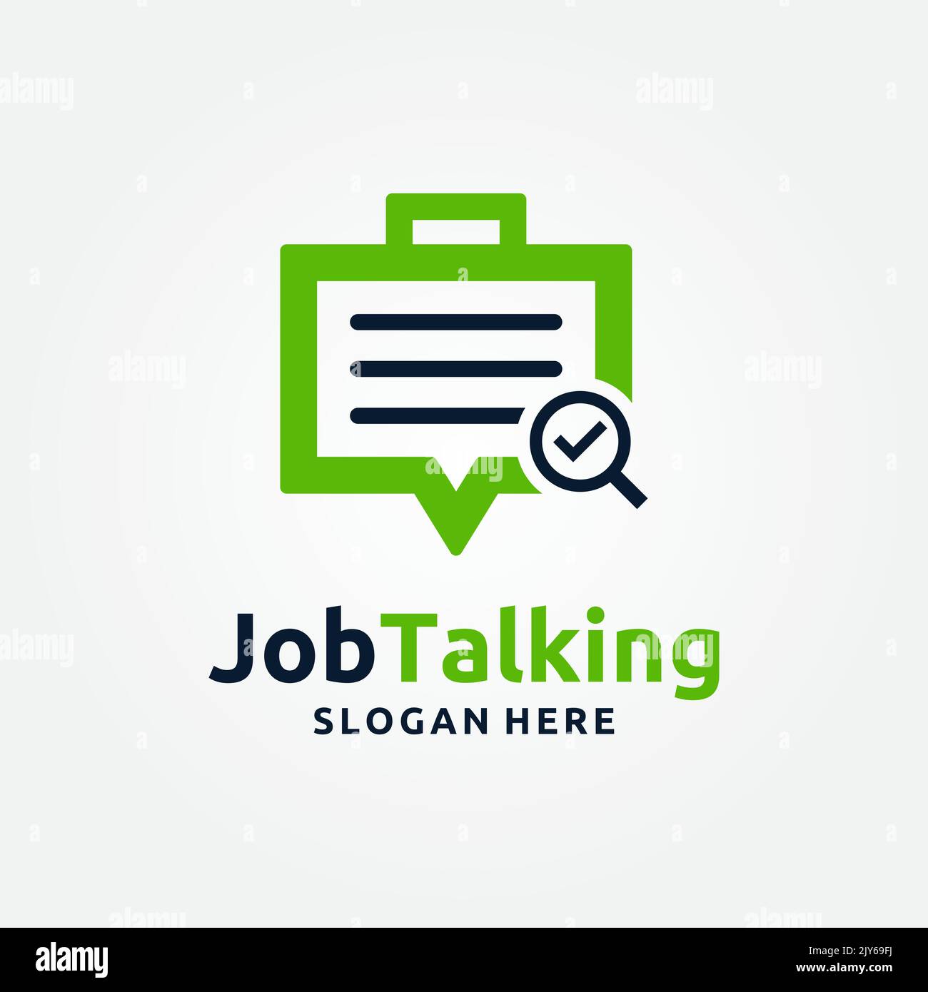 Job Talk Logo Template Design. Social job chat vector illustration ...