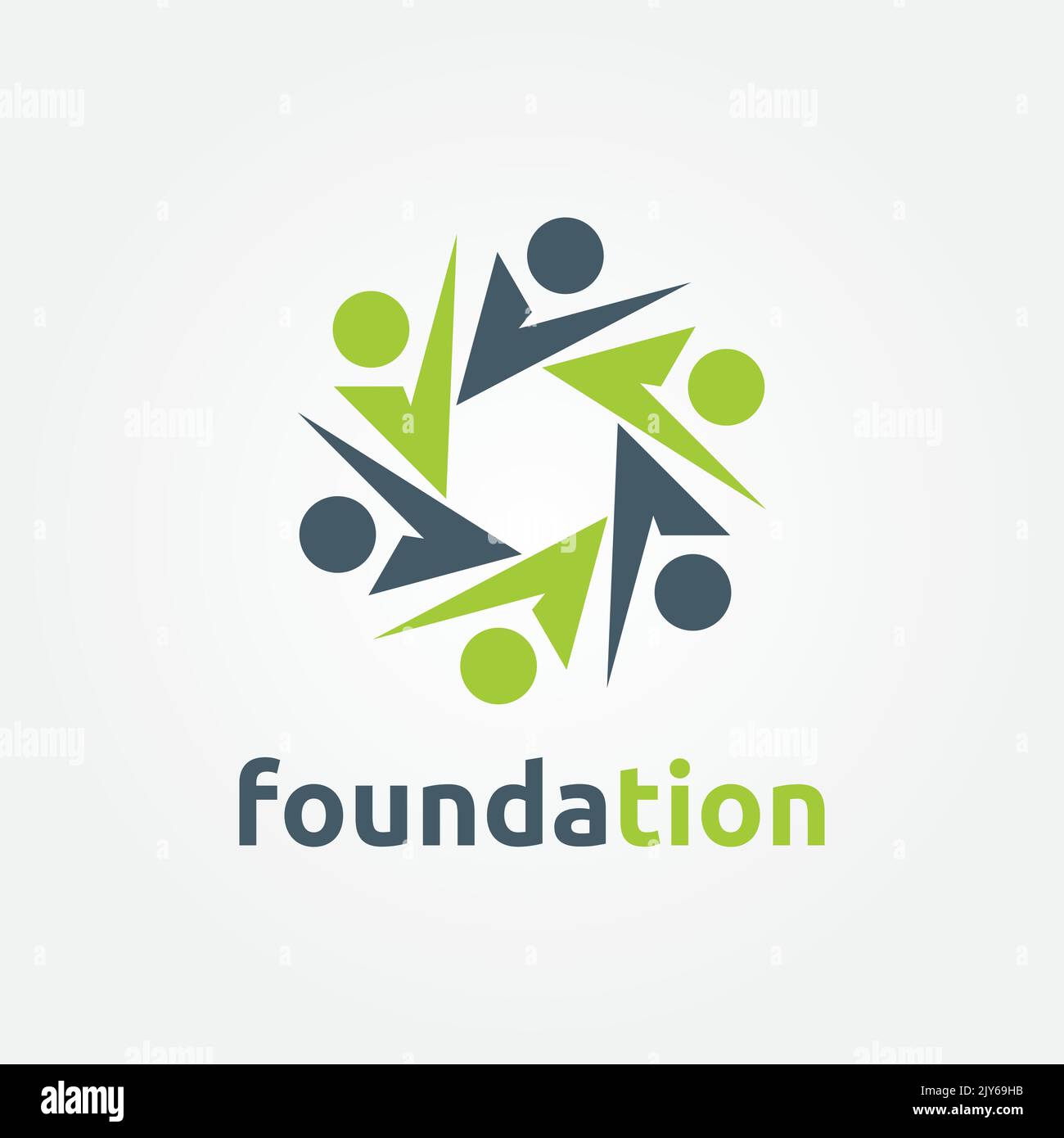 Foundation Logo Template Design. Vector illustration Stock Vector Image ...