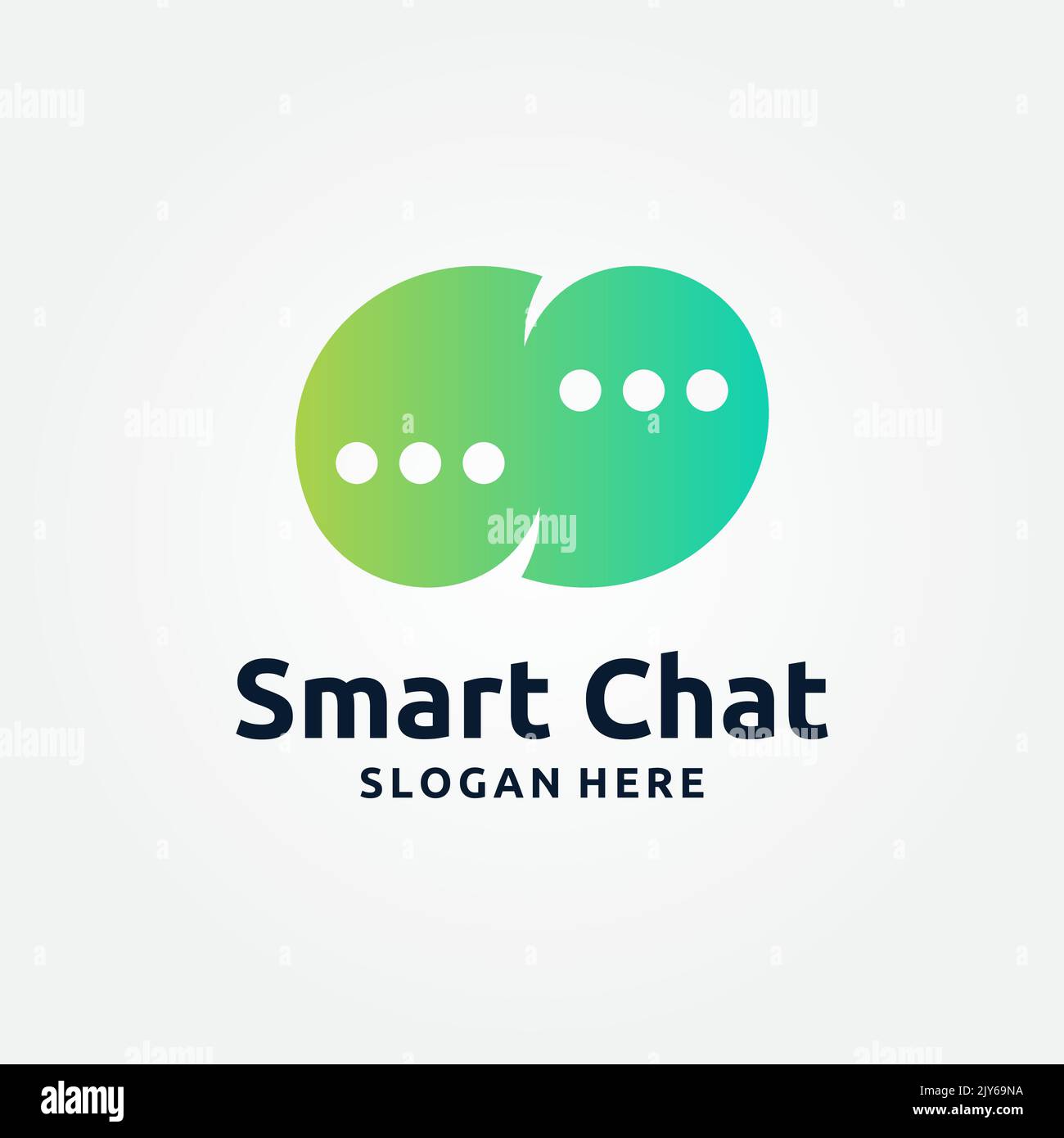 Smart Chat Logo Template Design. Vector illustration Stock Vector Image ...