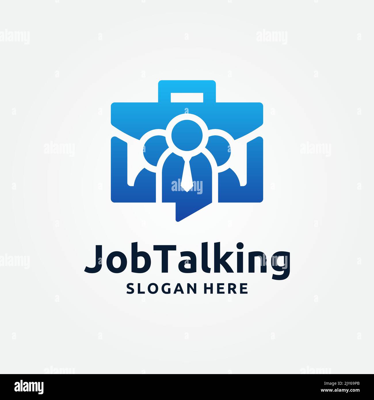 Job Talk Logo Template Design. Social job chat vector illustration ...
