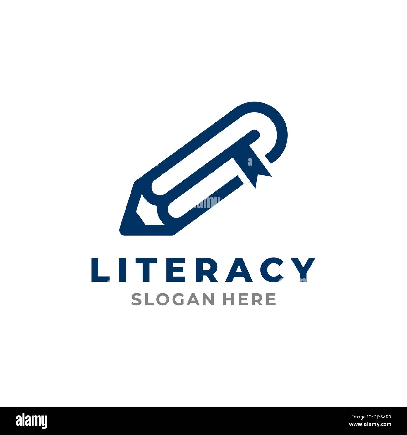 Literacy Logo Template Design. Vector illustration Stock Vector Image ...