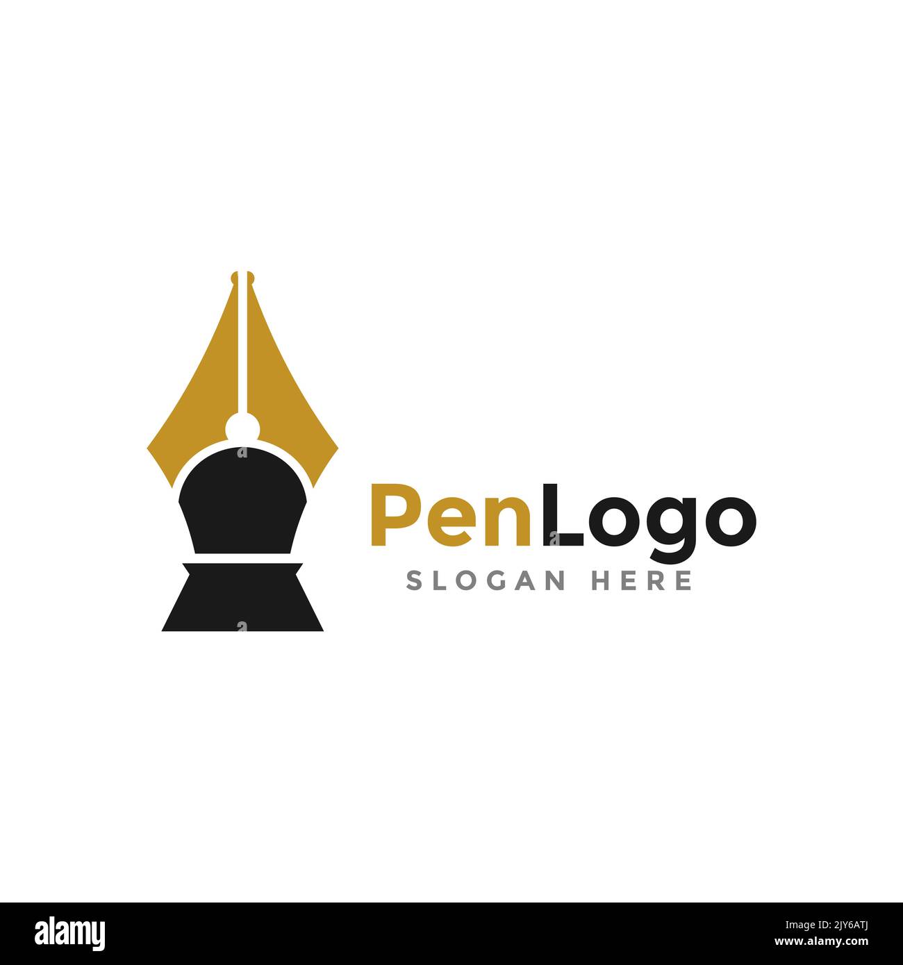 Pen logo vector, icon, symbol, education illustration design template ...