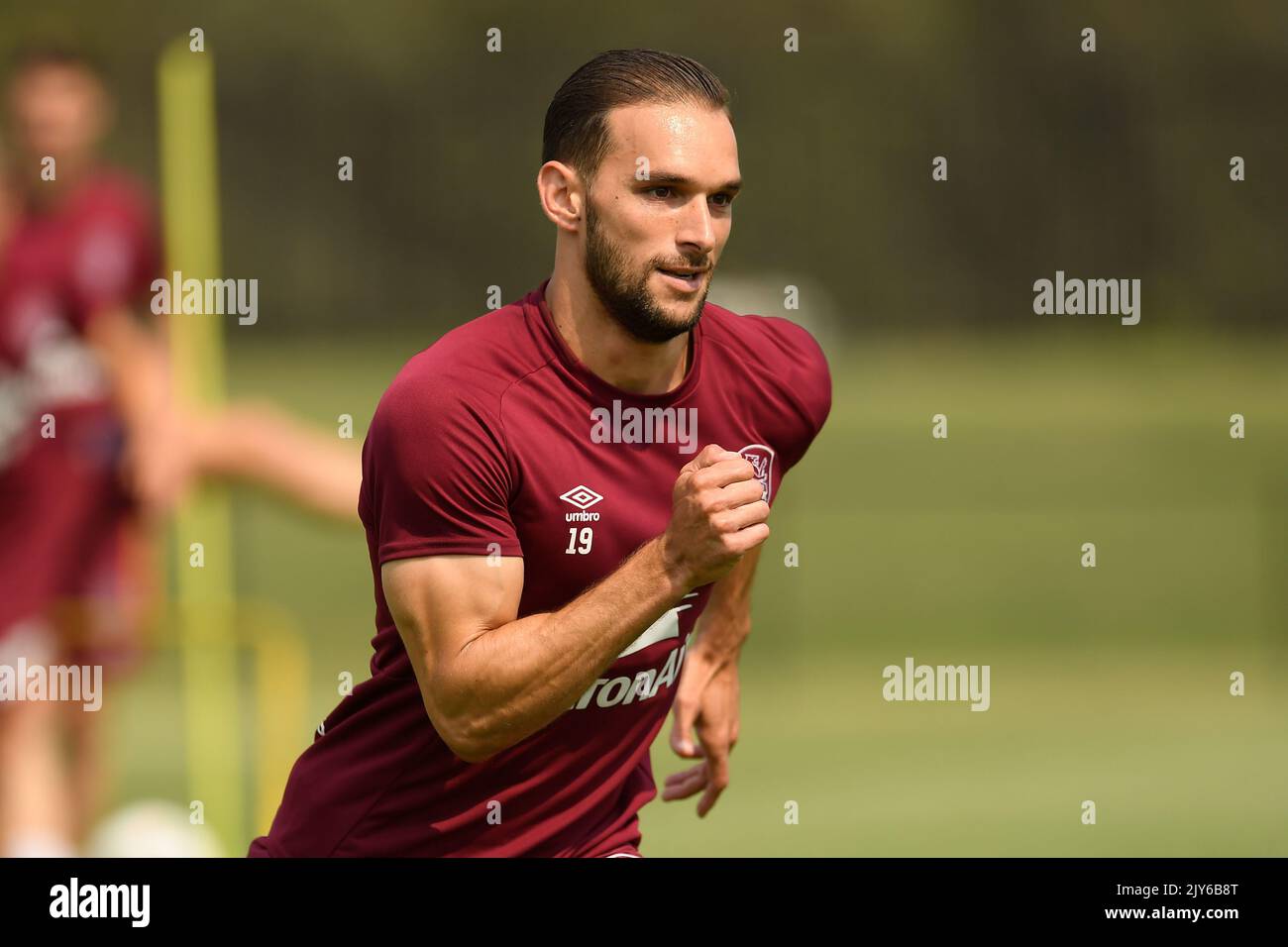 Jack Hingert in action during a Brisbane Roar training session at the ...