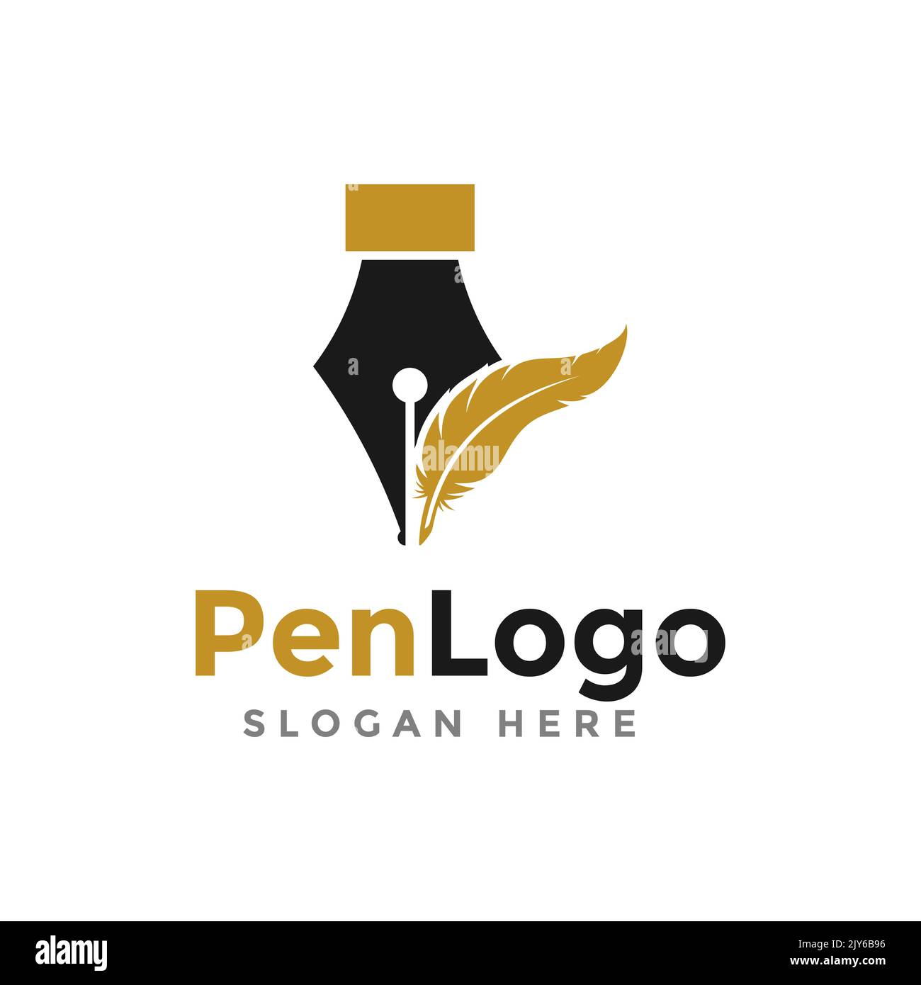 Pen logo vector, icon, symbol, education illustration design template ...