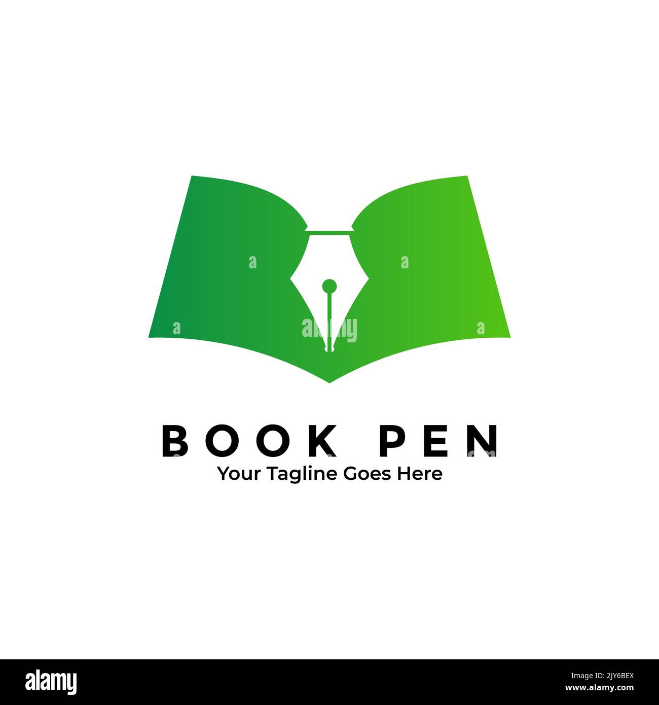 Book Pen logo vector combination. Education logo design concept Stock ...