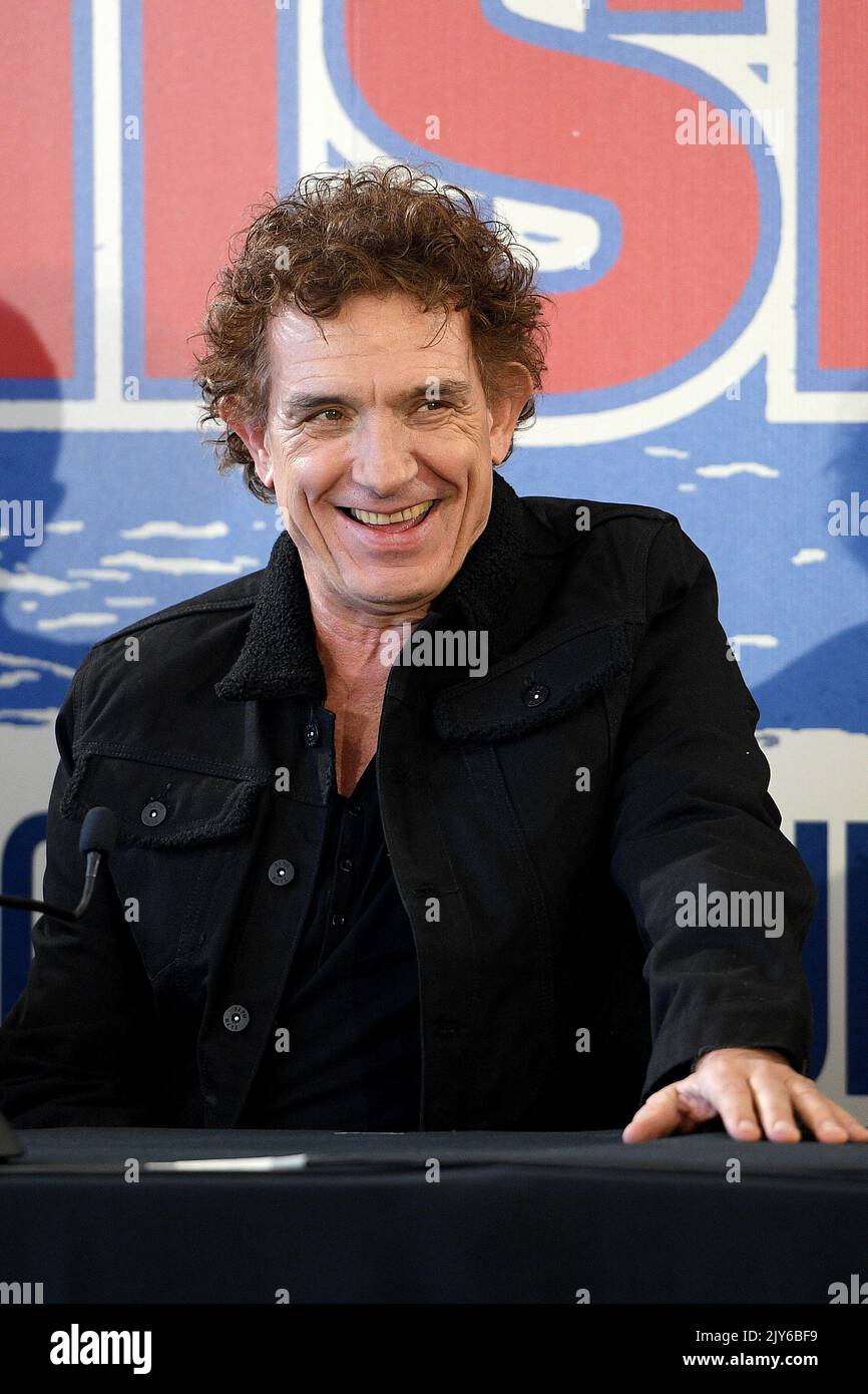 Ian Moss of Australian rock band Cold Chisel speaks during a press ...