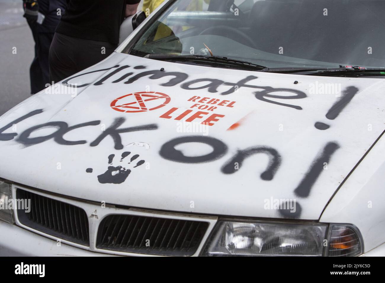 Extinction Rebellion activist Eric Herbert is seen participating in a ...