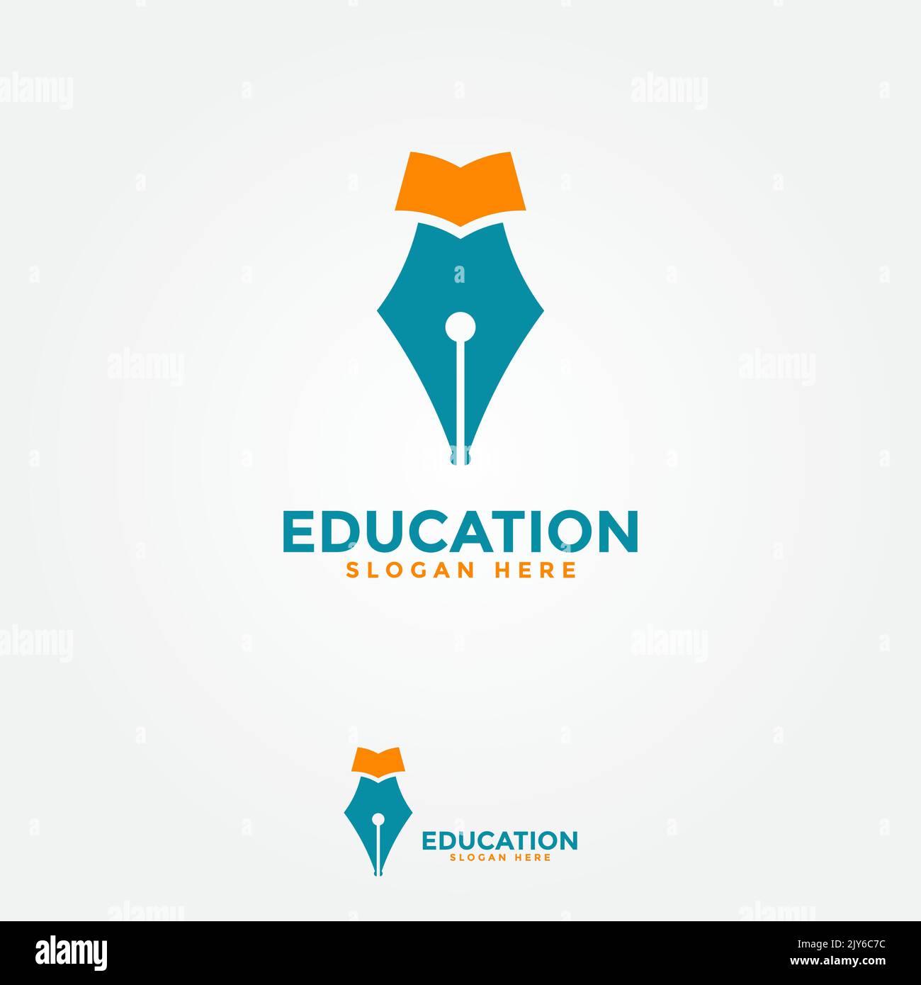 Pen logo vector, icon, symbol, education illustration design template ...