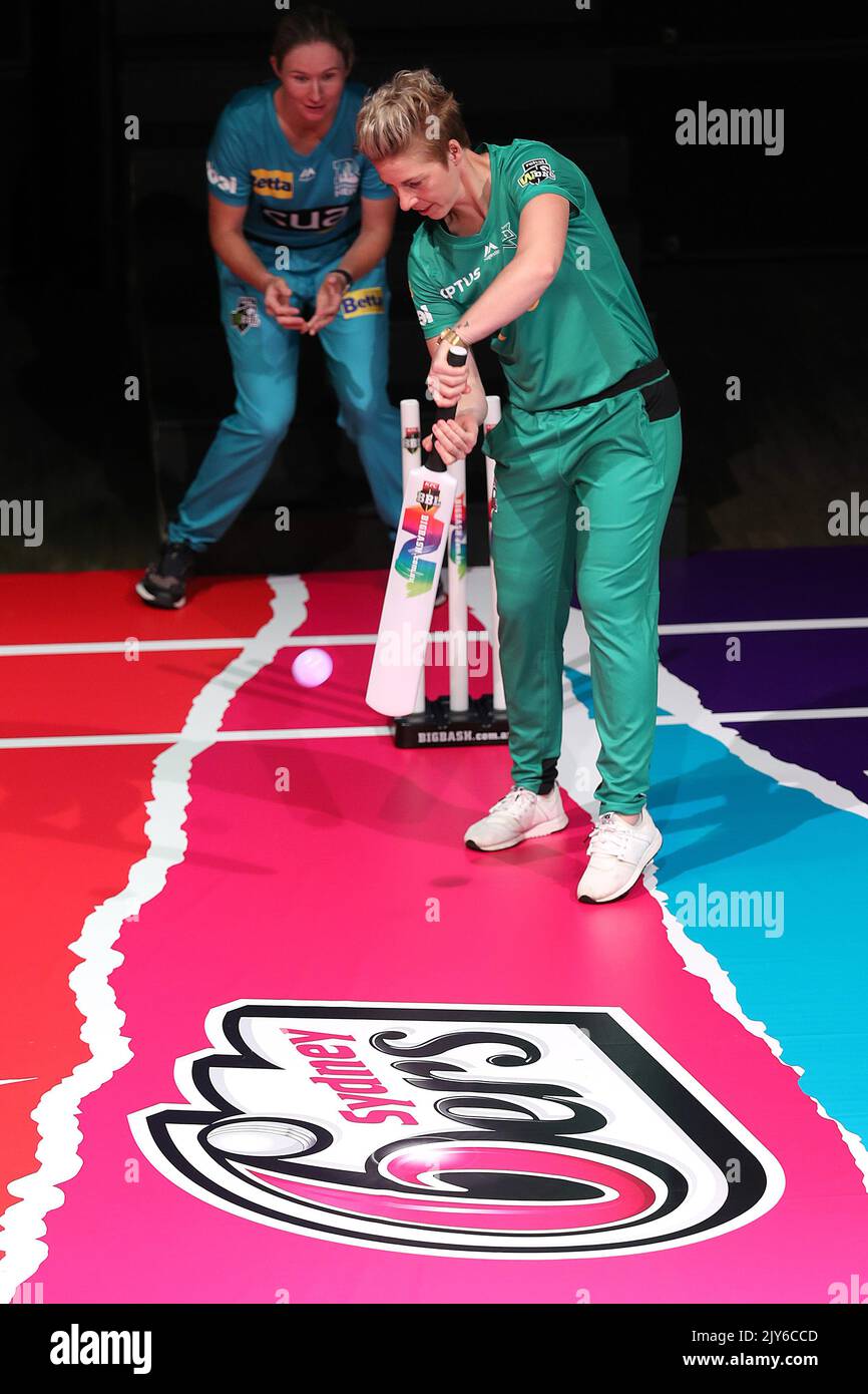Elyse Villani of the Melbourne Stars plays cricket during the WBBL ...