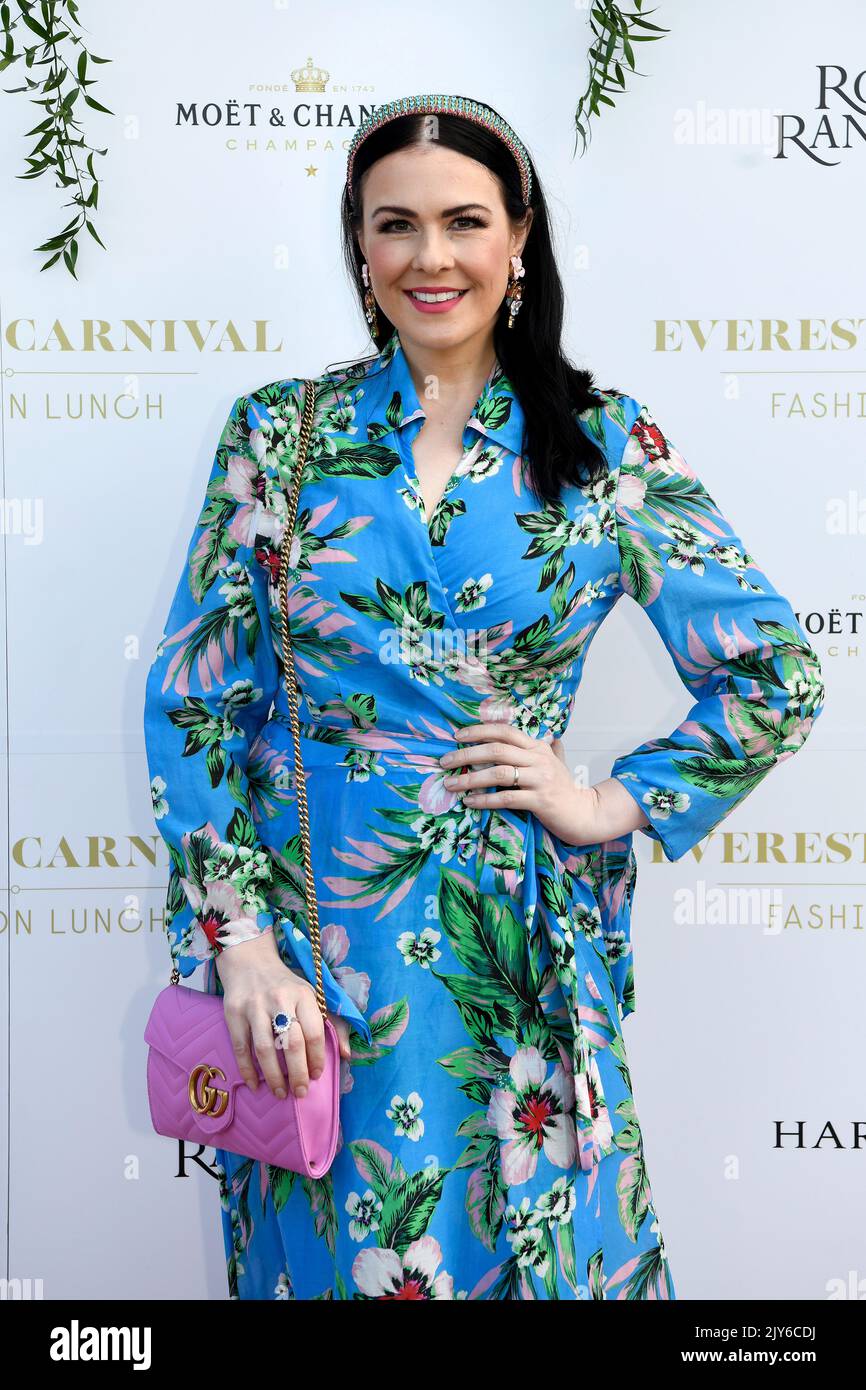 Milliner Viktoria Novak poses for a photograph during the inaugural ...