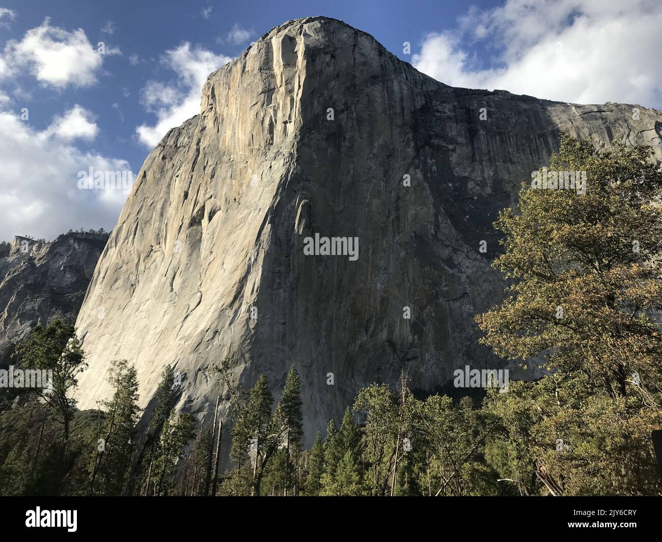 Vertical rock formation El Capitan is seen during a day trip to ...