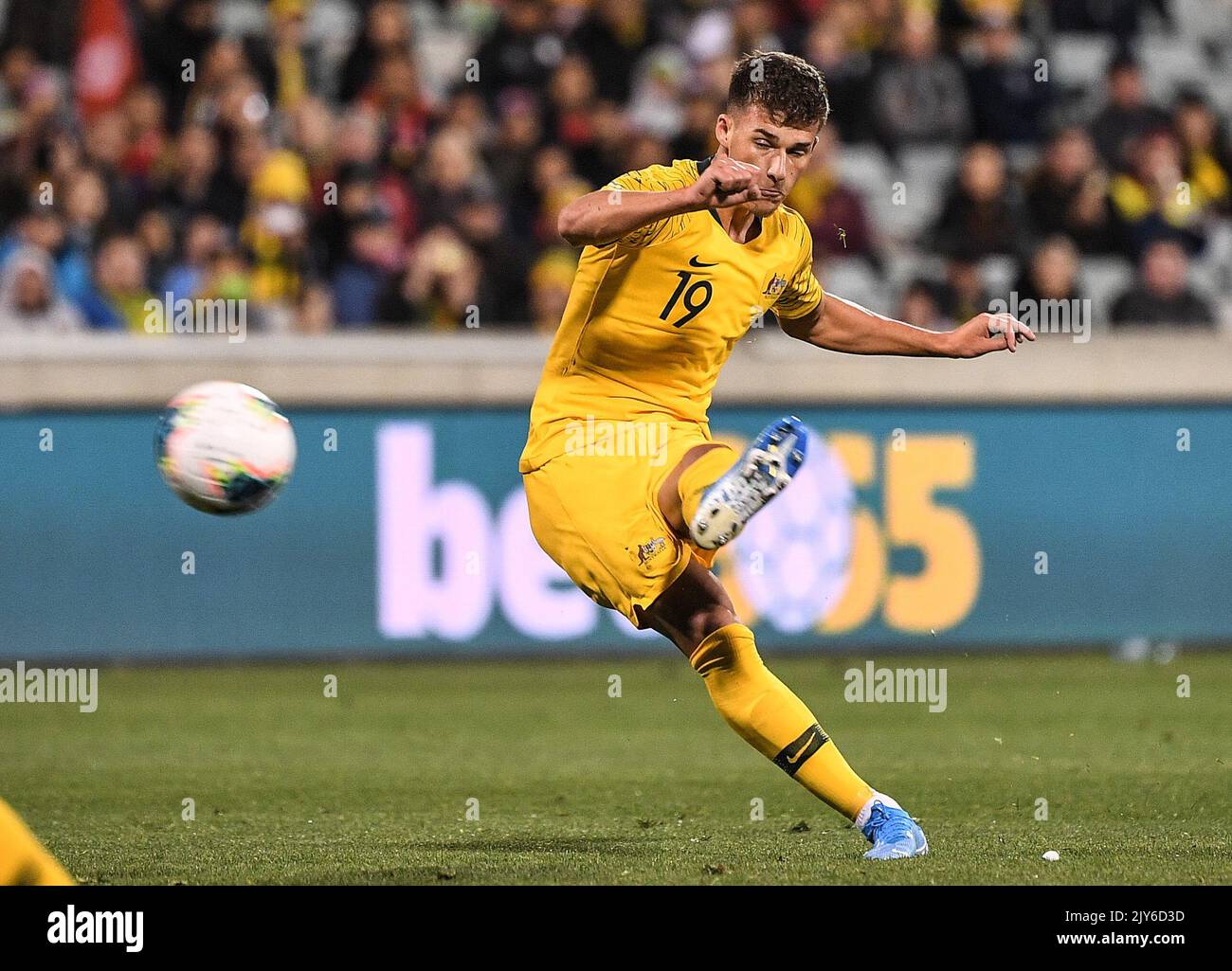 Ajdin Hrustic of Australia in action during the FIFA World Cup Asian ...