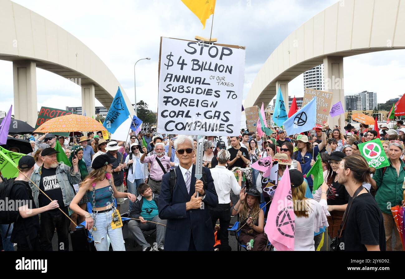 Activists from Extinction Rebellion (XR) take over the William Jolly ...