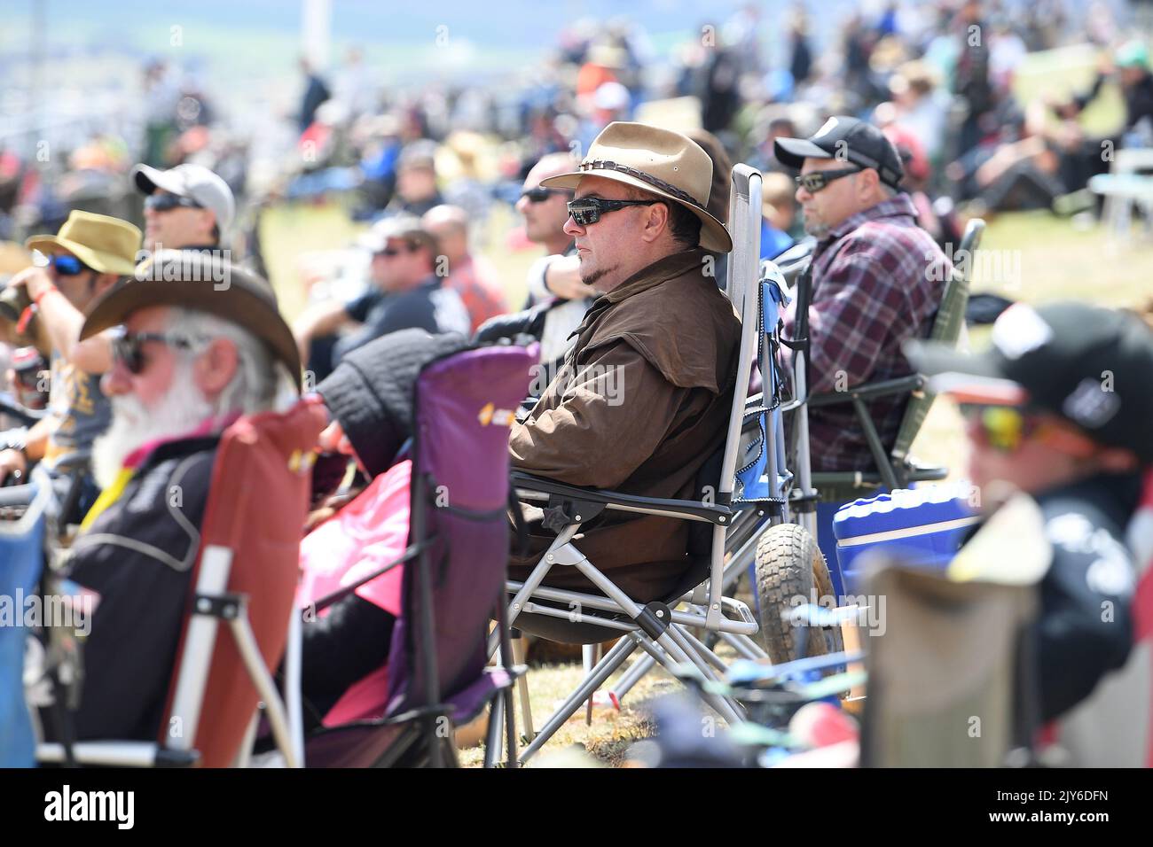 Spectators watch on during practice ahead of the 2019 Bathurst 1000 at ...