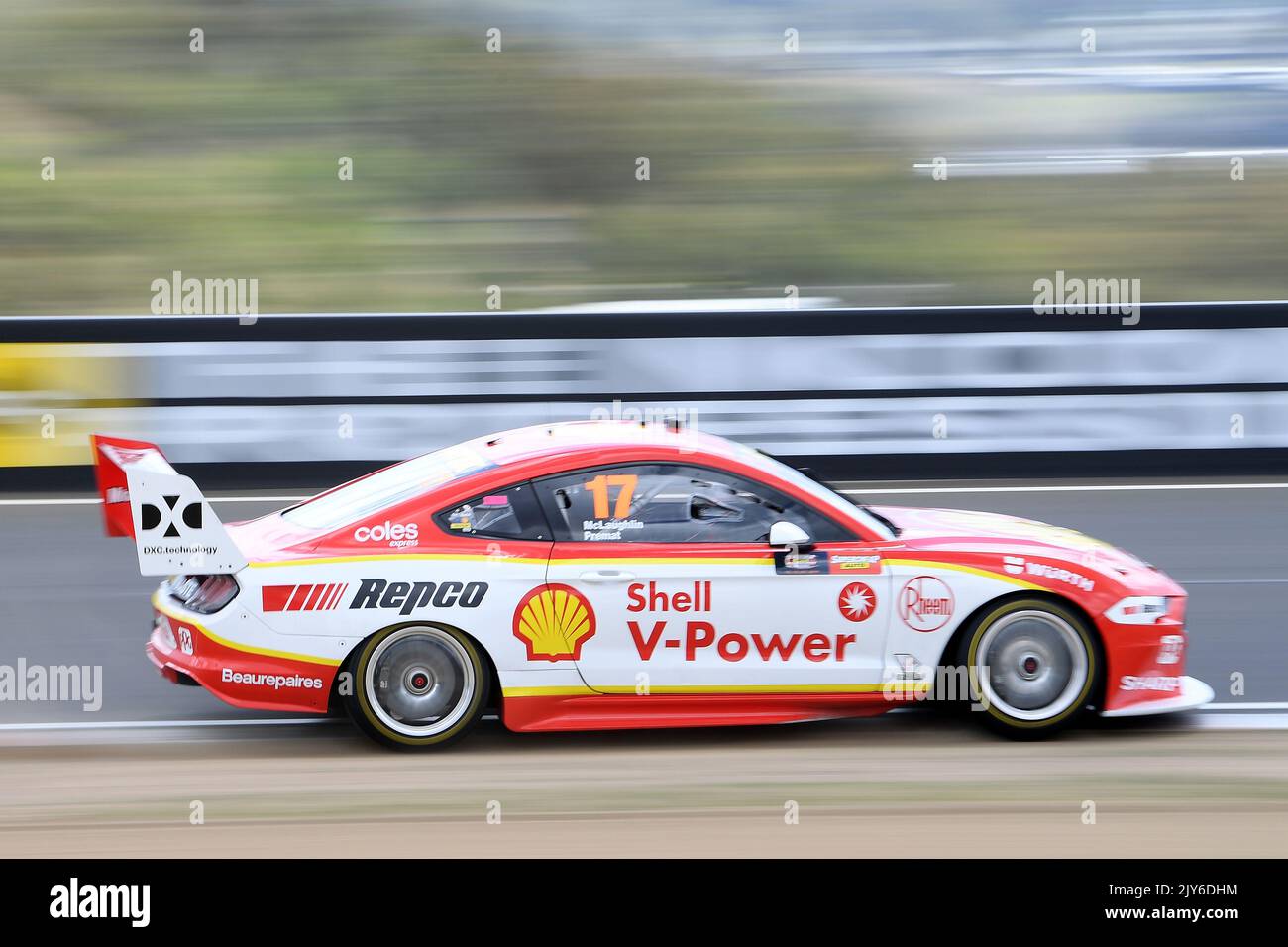 Scott McLaughlin in the Shell V-Power Racing Team Ford during practice ...
