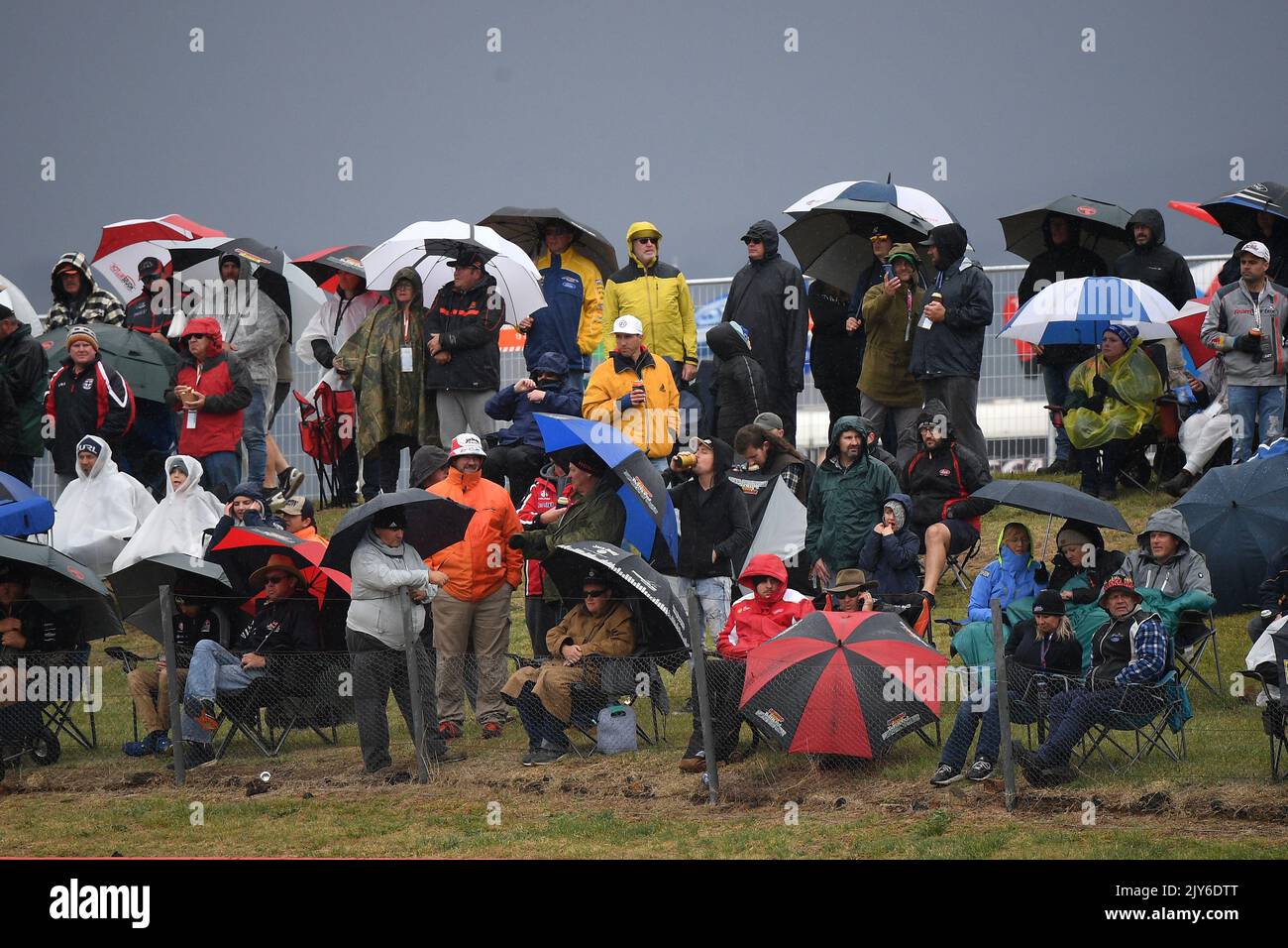 Spectators watch on during qualifying ahead of the 2019 Bathurst 1000 ...