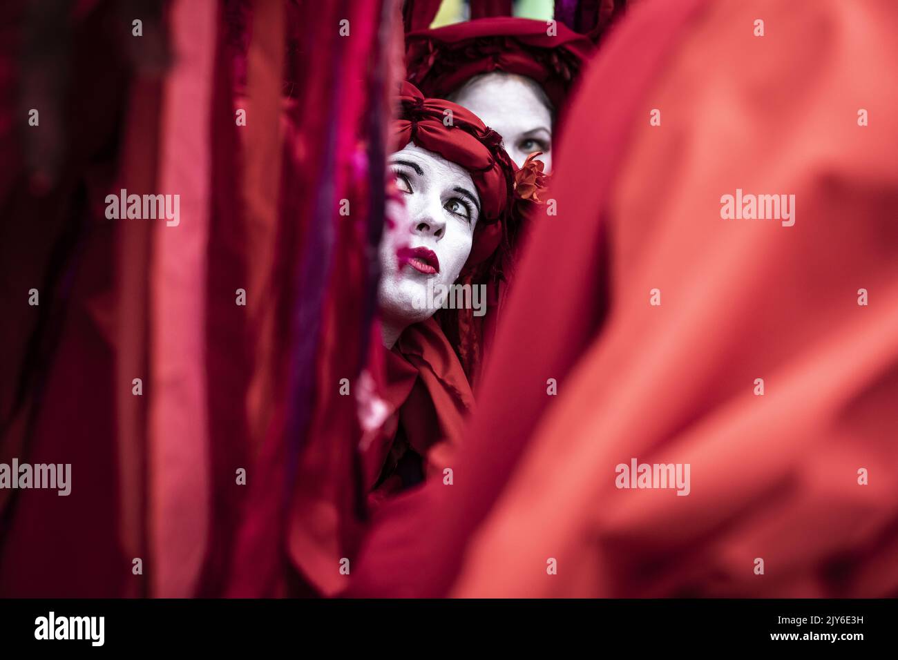 Activists from Extinction Rebellion participate in a protest in Perth ...