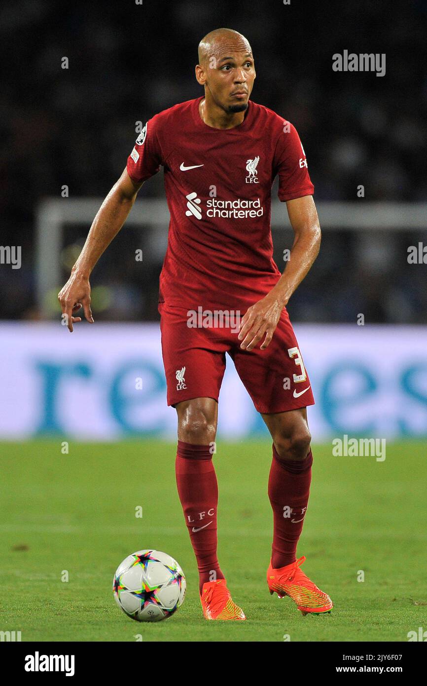 Napoli, Italy. 07th Sep, 2022. Fabinho player of Liverpool, during the ...