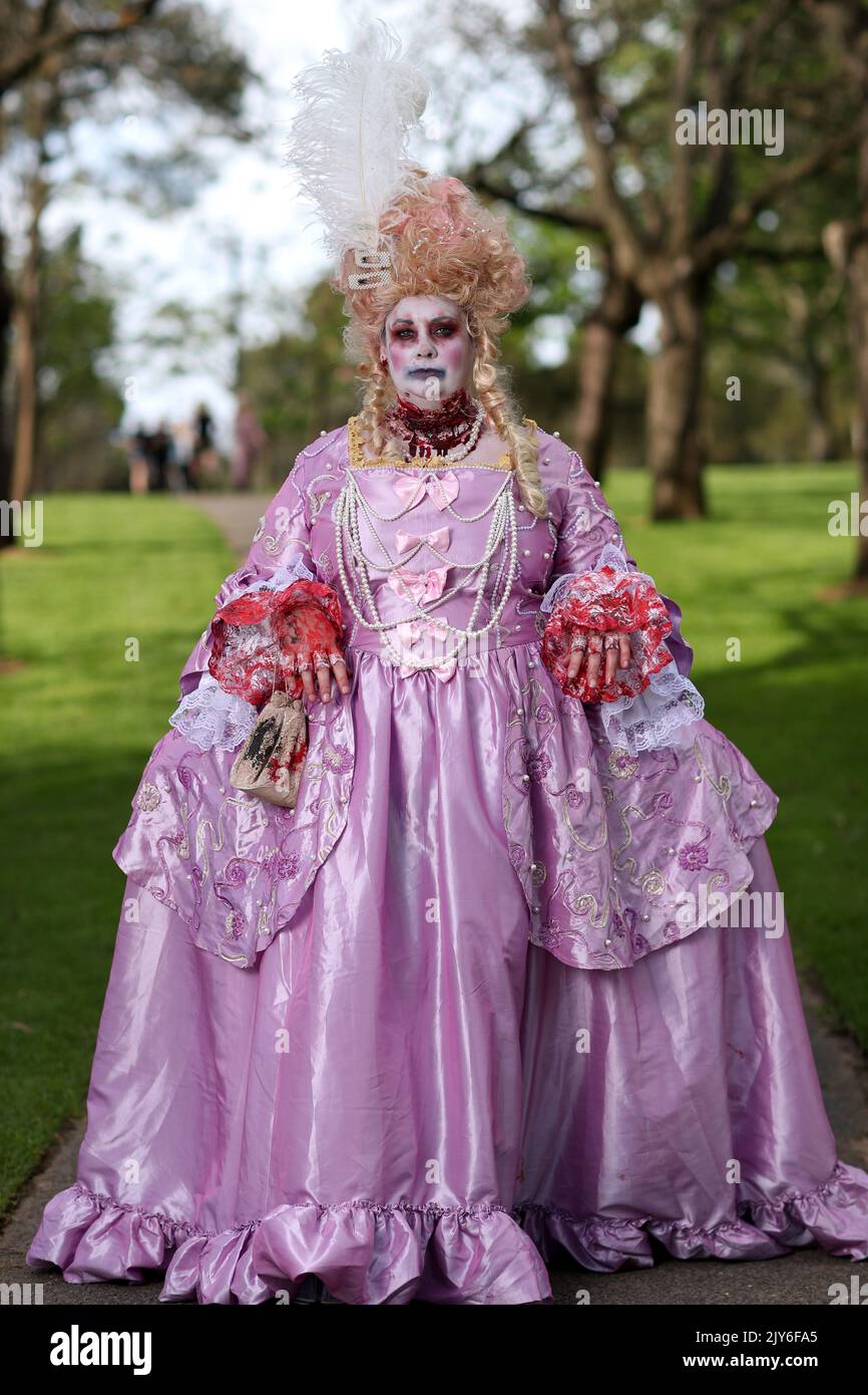 Melaine Wasley as Marie Antoinette poses for a portrait as part of the ...