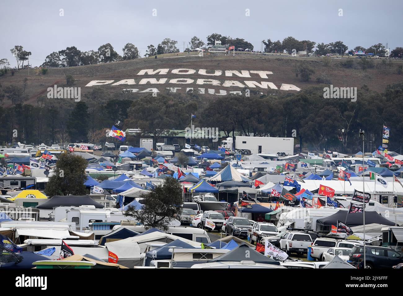 A general view of campsites during the 2019 Bathurst 1000 at the Mount ...