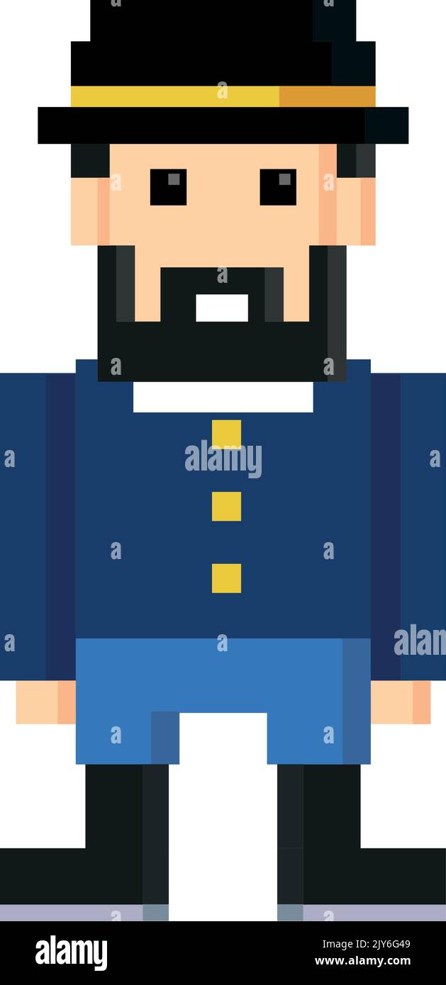 doorman pixel 8 bit Stock Vector Image & Art - Alamy