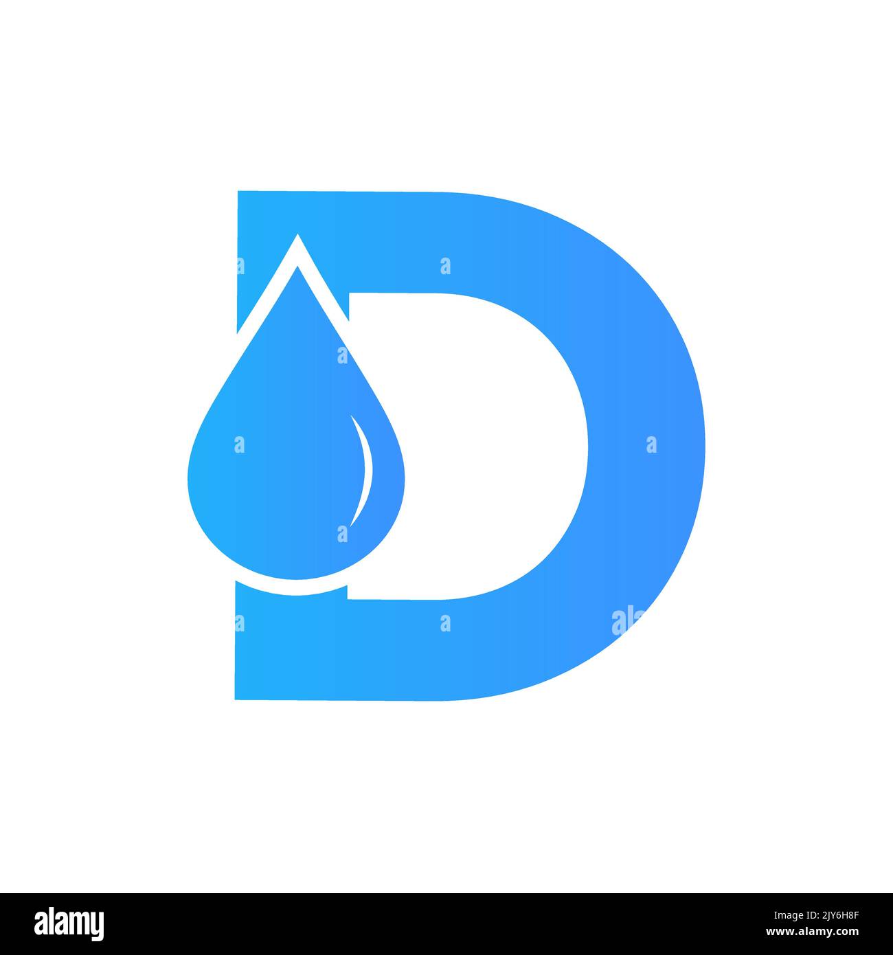 Letter D Water Logo Element Vector Template. Water Drop Logo Symbol ...