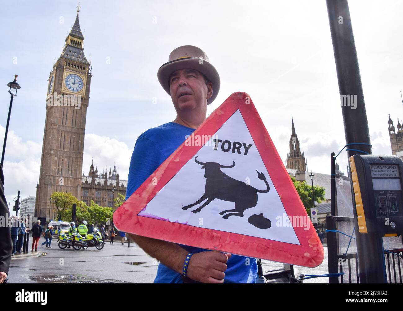 London, England, UK. 7th Sep, 2022. Anti-Brexit activist STEVE BRAY ...