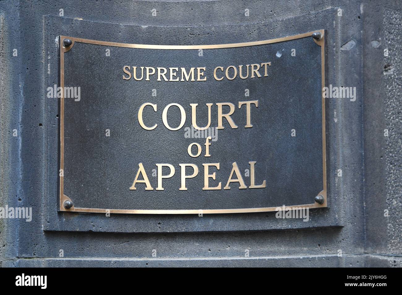 General view of signage for Court of Appeal, Melbourne, Monday, October ...