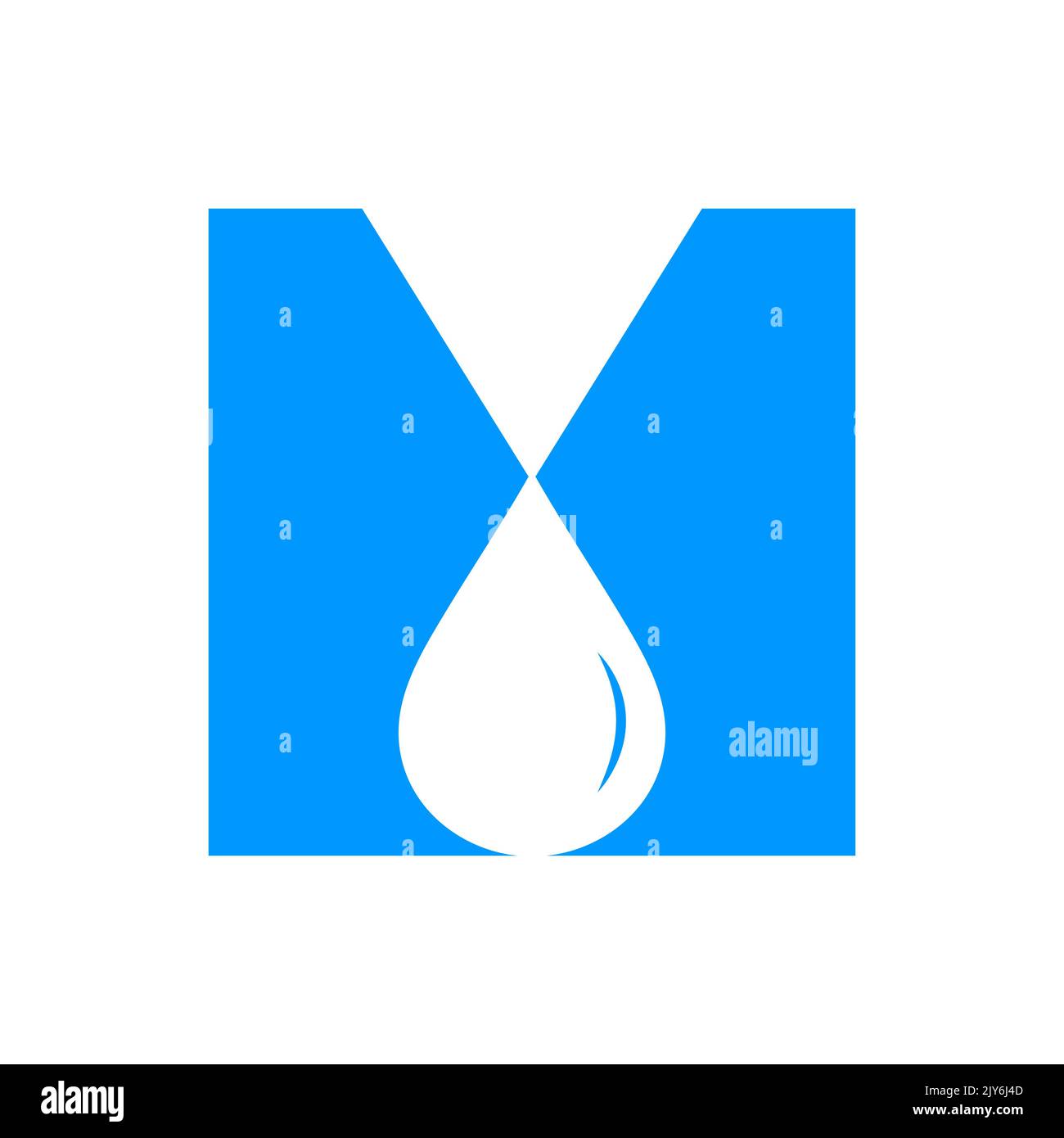 Letter M Water Logo Element Vector Template. Water Drop Logo Symbol ...