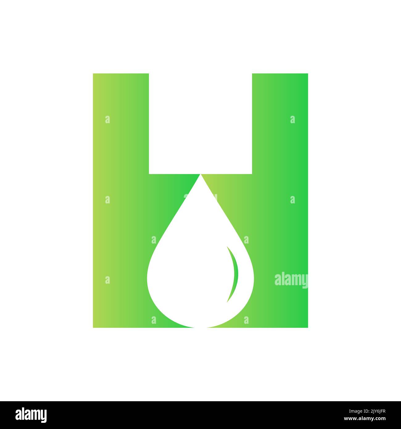 Letter H Water Logo Element Vector Template. Water Drop Logo Symbol ...