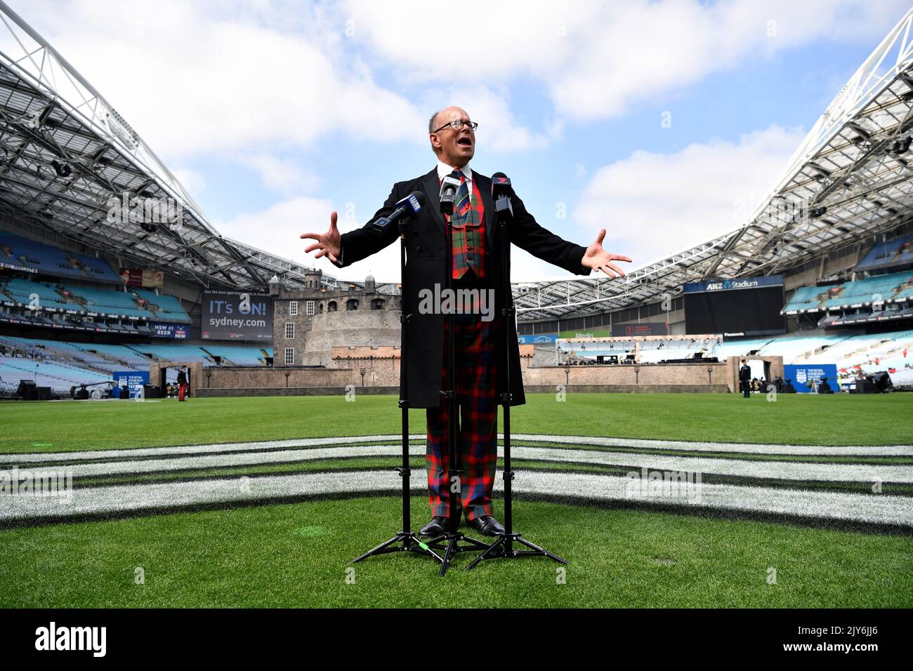 Brigadier David Allfrey introduces the media during the Royal Edinburgh ...