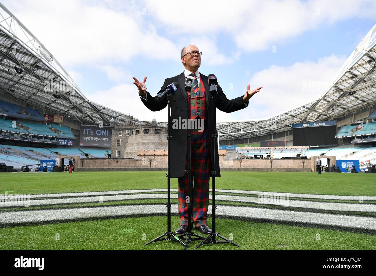 Brigadier David Allfrey introduces the media during the Royal Edinburgh ...