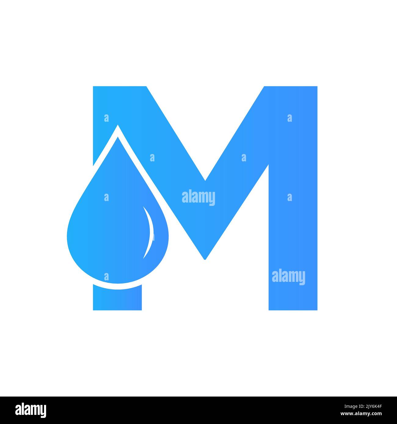 Letter M Water Logo Element Vector Template. Water Drop Logo Symbol ...