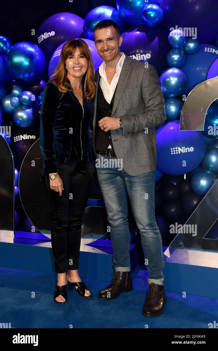 (L-R) Married at First Sight's Trisha Stratford and John Aiken are seen ...