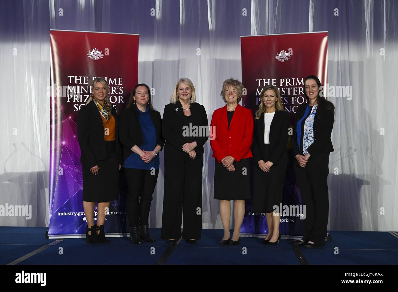 (L-R) Female Prime Ministers Prize for Science recipients Dr Samanta ...