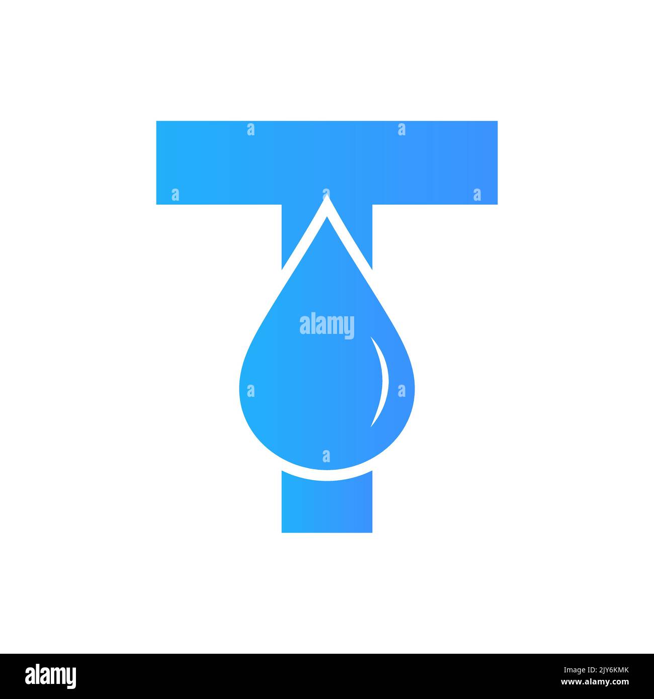 Letter T Water Logo Element Vector Template. Water Drop Logo Symbol ...
