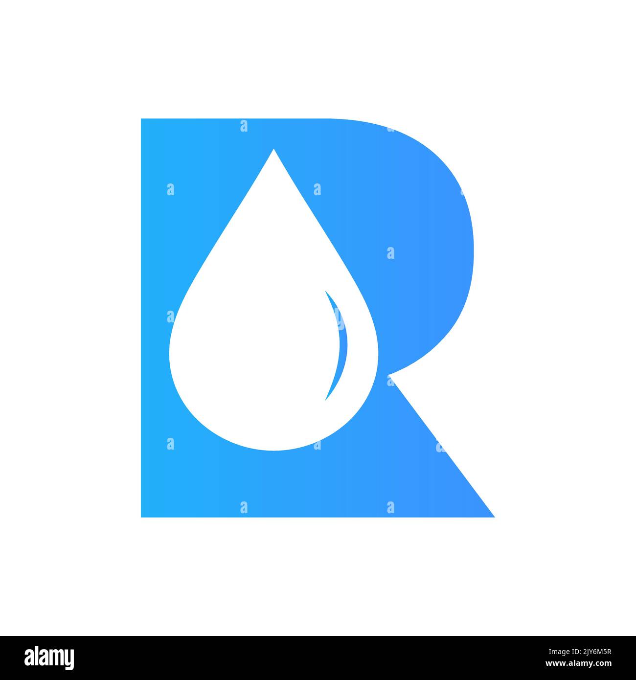 Letter R Water Logo Element Vector Template. Water Drop Logo Symbol ...