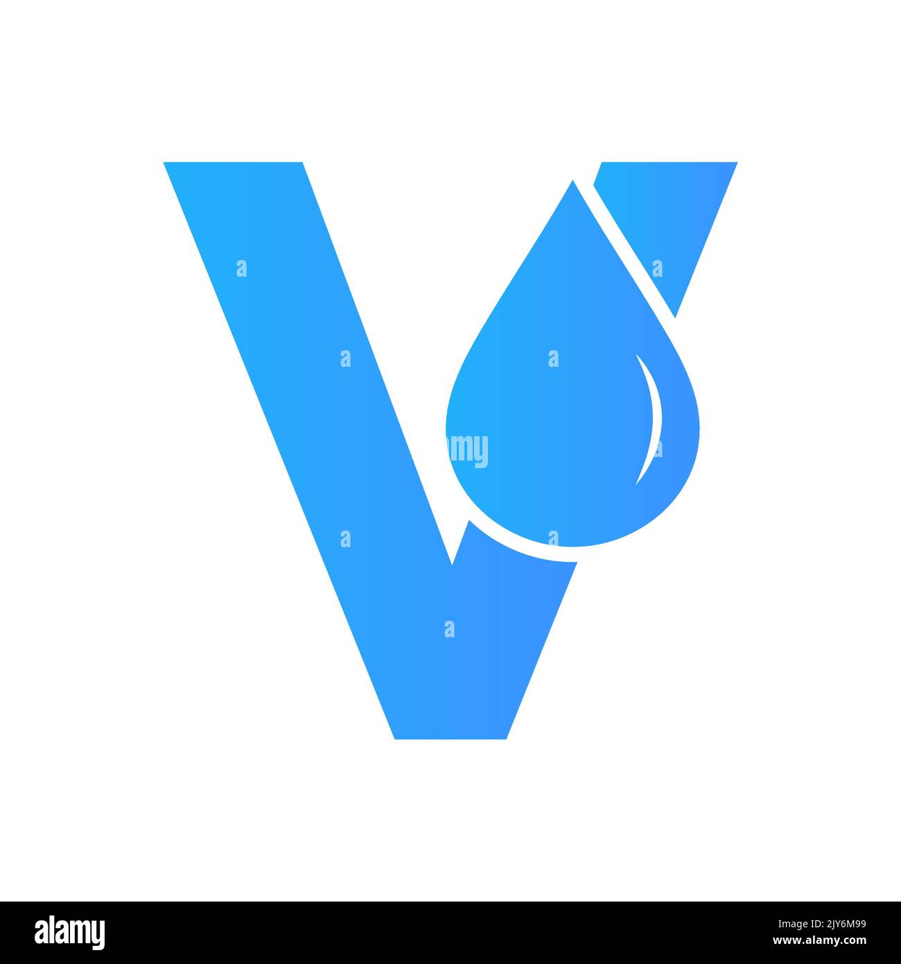 Letter V Water Logo Element Vector Template. Water Drop Logo Symbol ...