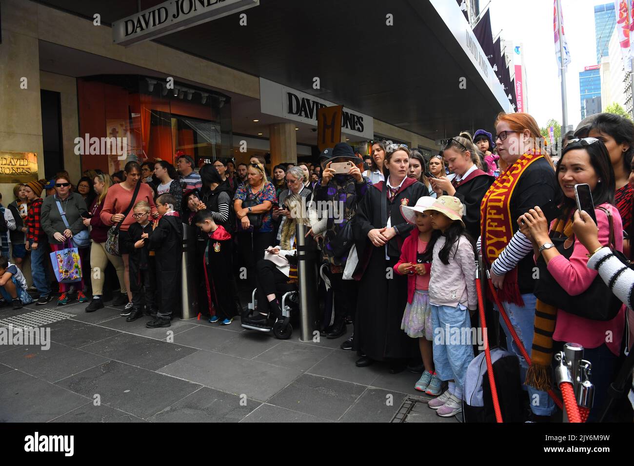 Harry Potter fans are seen outside the Harry Potter Concept store in ...
